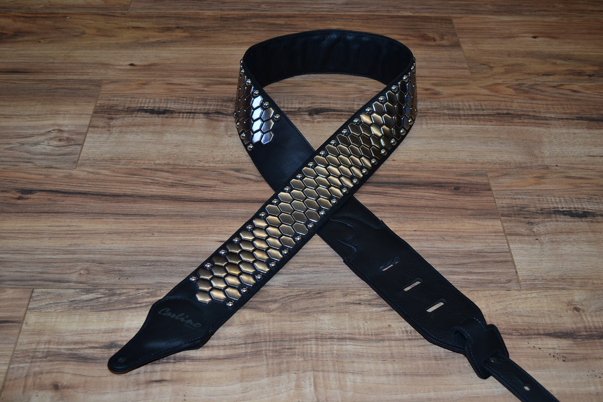 Carlino Custom Anaconda Scale Hex Stud Guitar Strap – Carlino Guitars