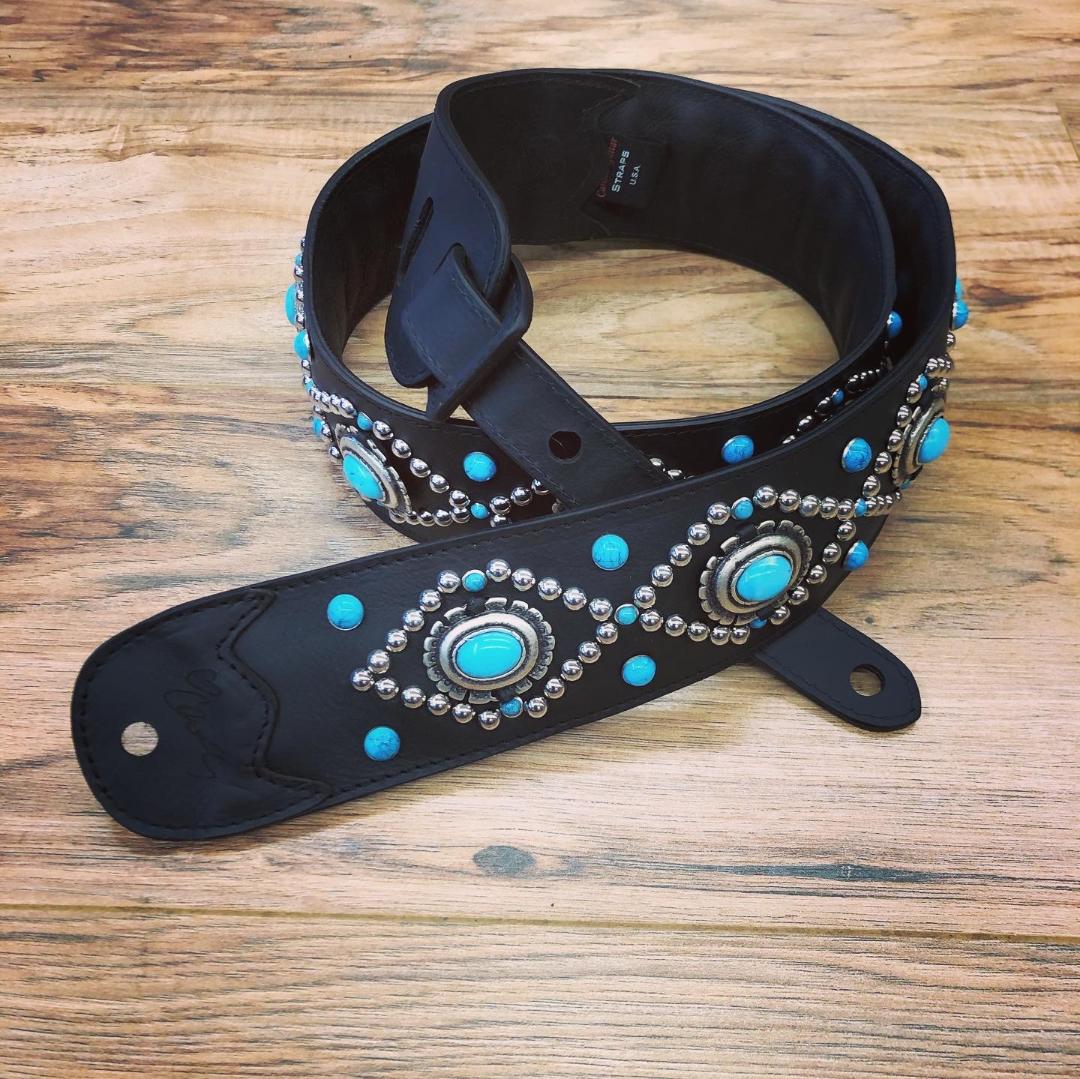 Carlino Orinathi Signature Turquoise Guitar Strap adjustable version ...
